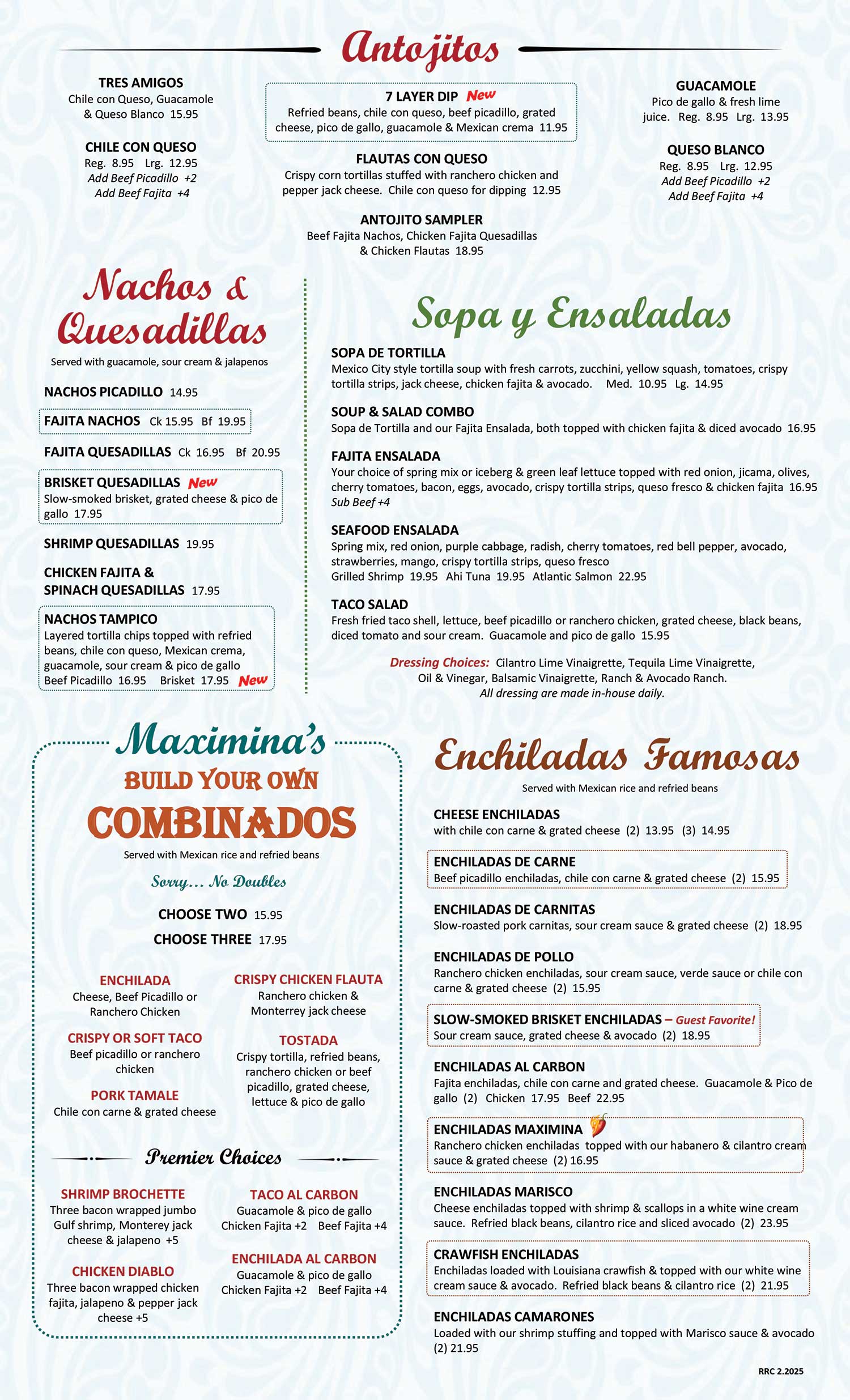 Dine-In Menu | Red River BBQ & Grill